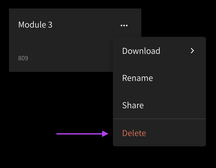 Deleting A Project